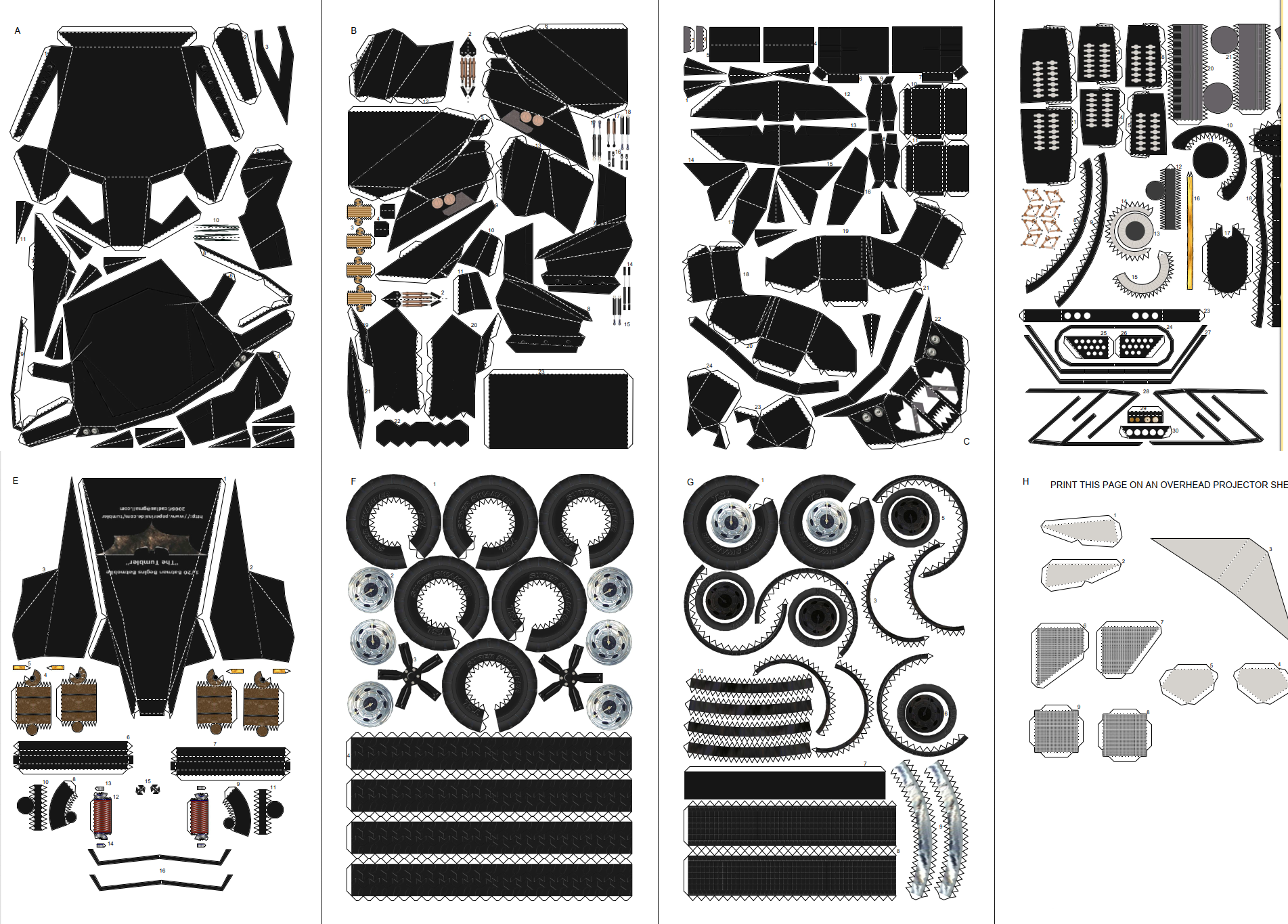Batmobile Tumbler Papercraft – Josh Elias Joy